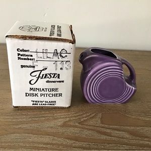 Fiestaware | Kitchen | Fiesta Lilac Miniature Disk Pitcher | Poshmark